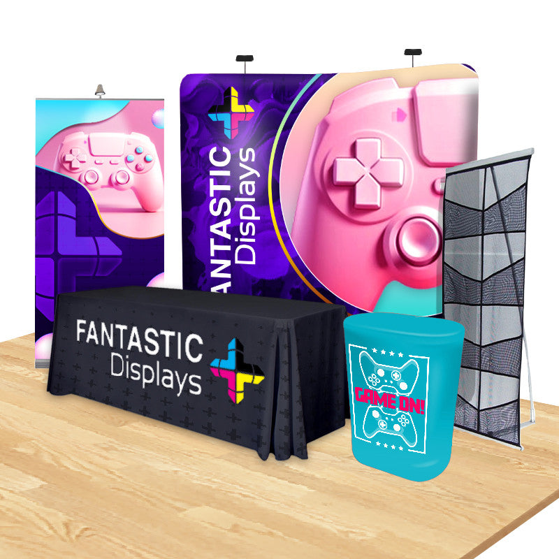 Venture Trade Show Standard Booth Package (A) w/ Curved Tube Display ...