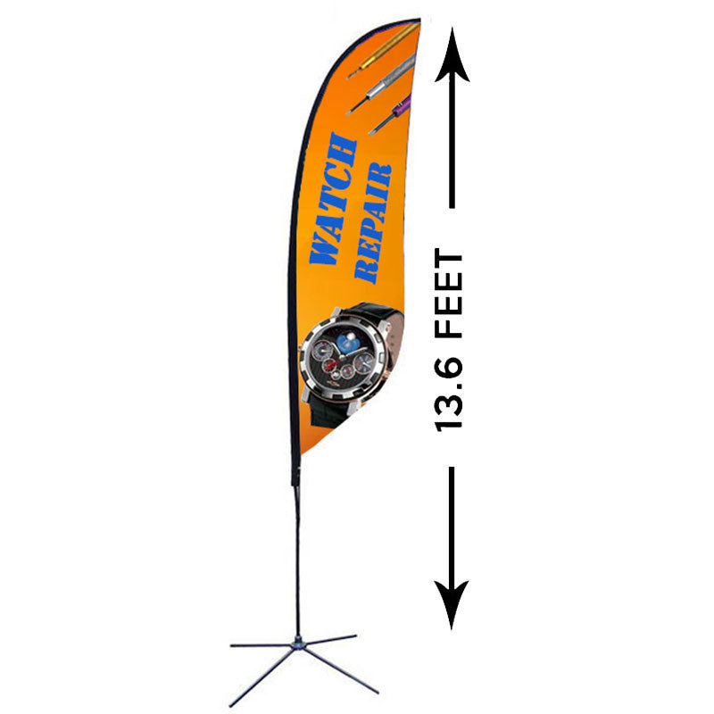 13ft. Custom Feather Advertising Flag Kit with Banner (FLG03FwP ...
