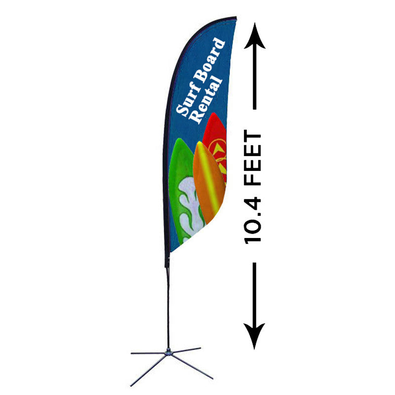 10ft. Custom Feather Advertising Flag Kit with Banner (FLG04FwP ...
